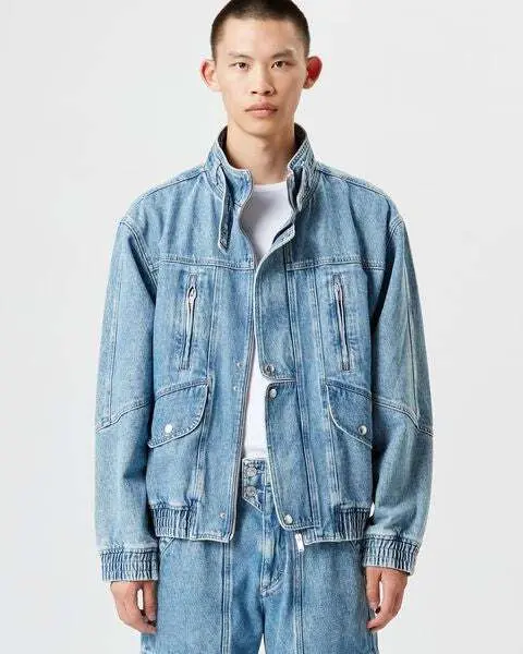 Isabel Marant Jakito Denim Jacket In Light Blue - 40% Off